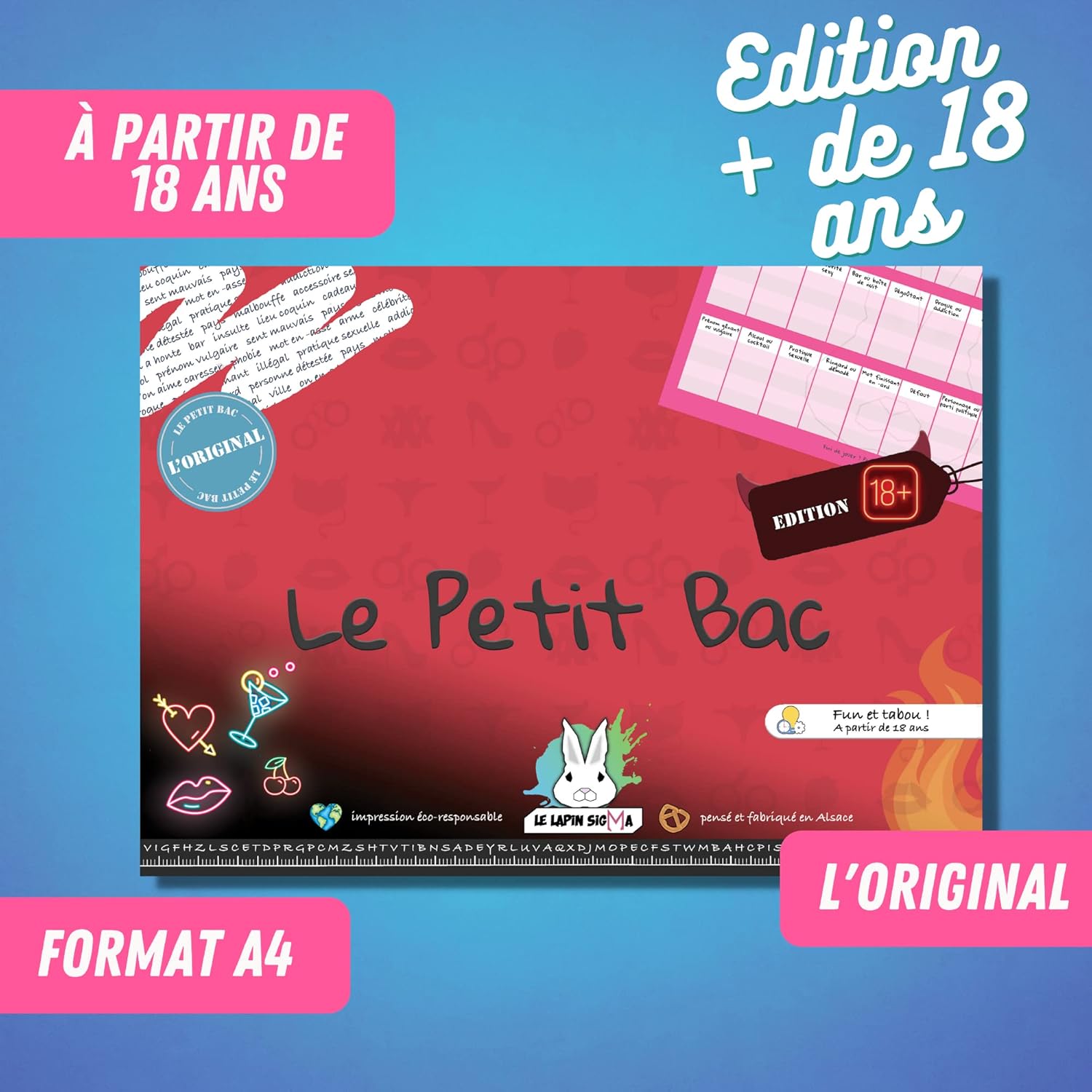 Petit Bac (Jeu du Baccalauréat) - Édition 18+ Sans Tabous – La Miocherie